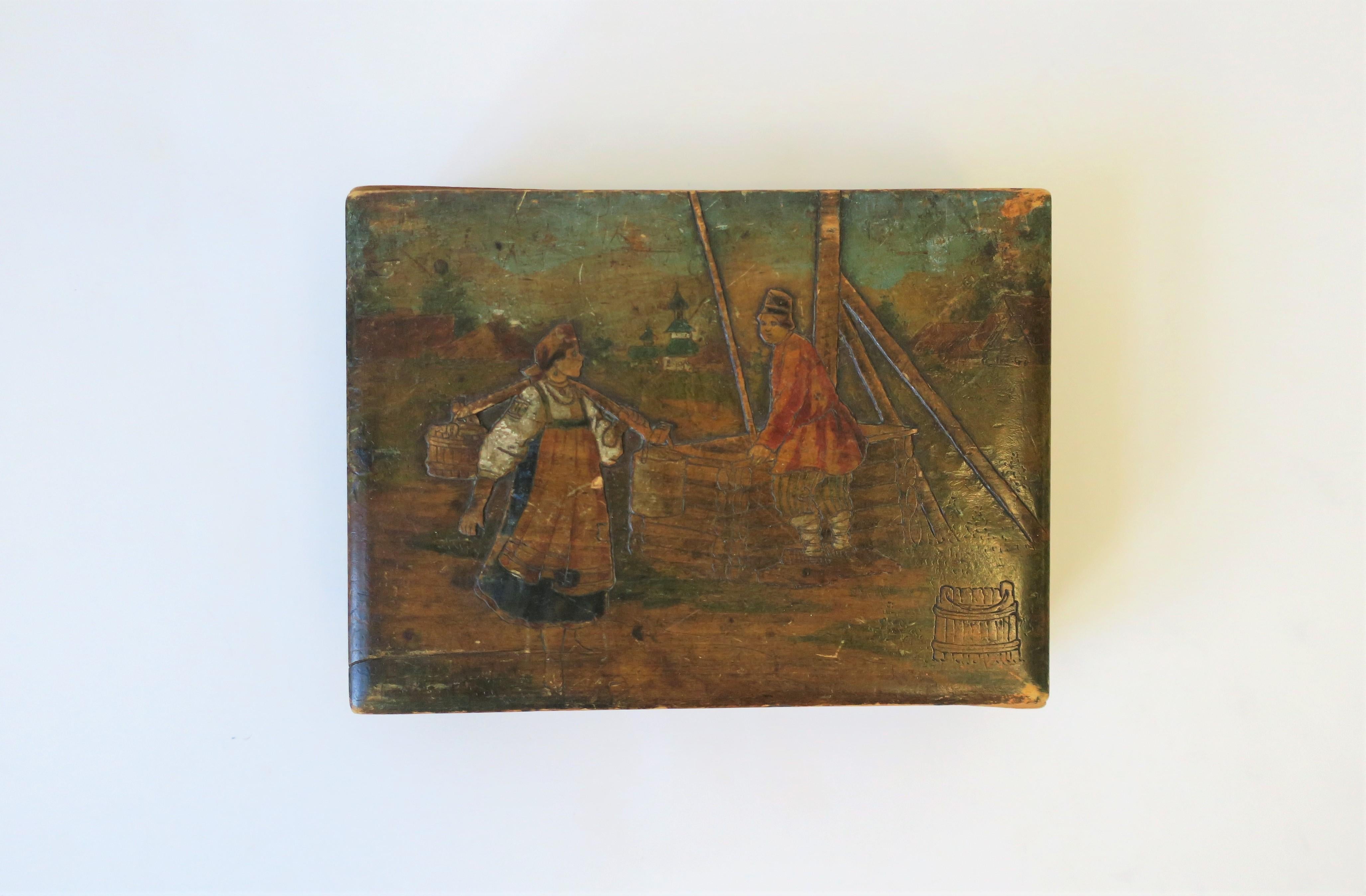 Antique Dutch Wood Box at 1stDibs | ancient carved boxes netherlands ...