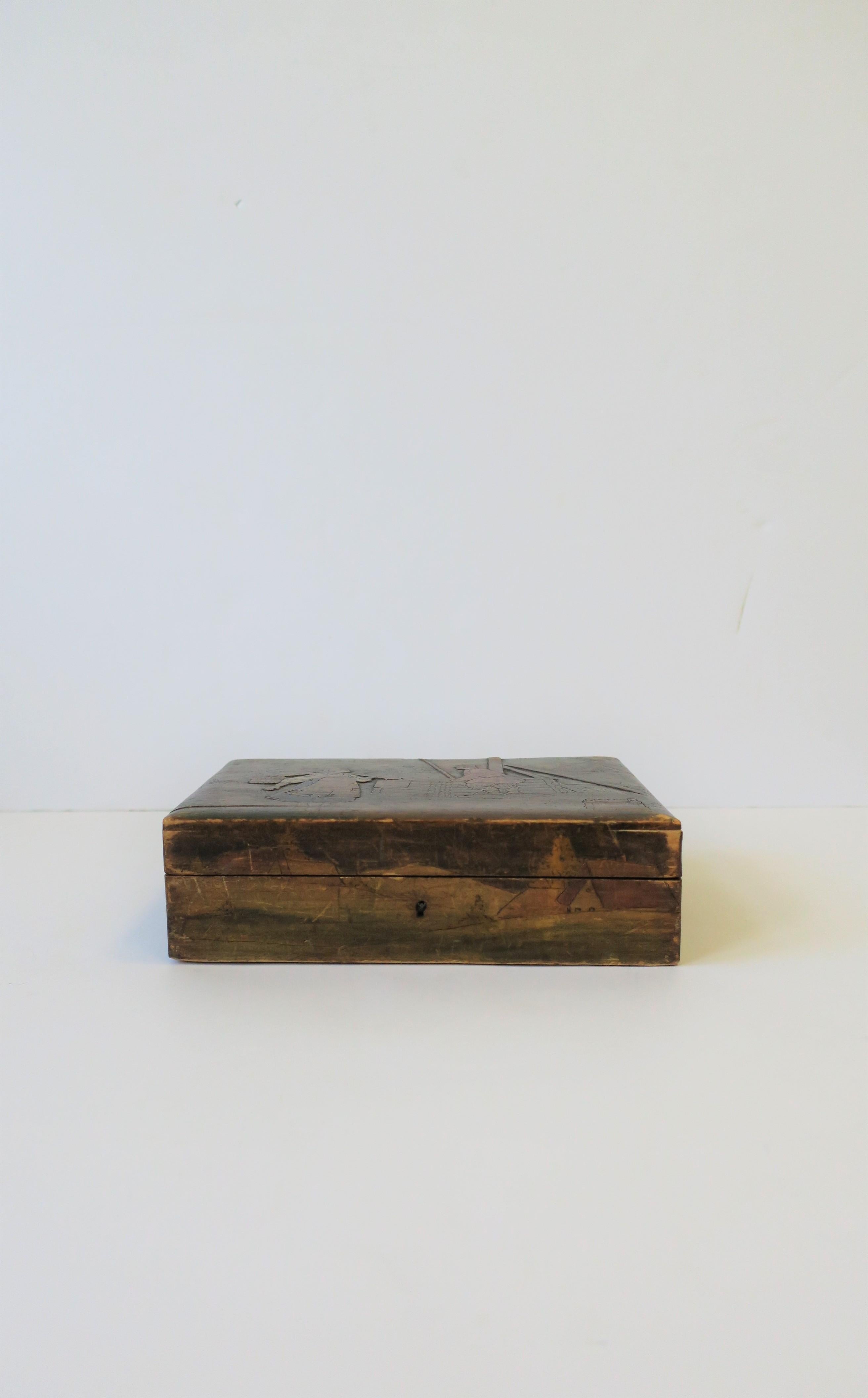 Antique Dutch Wood Box at 1stDibs | ancient carved boxes netherlands ...