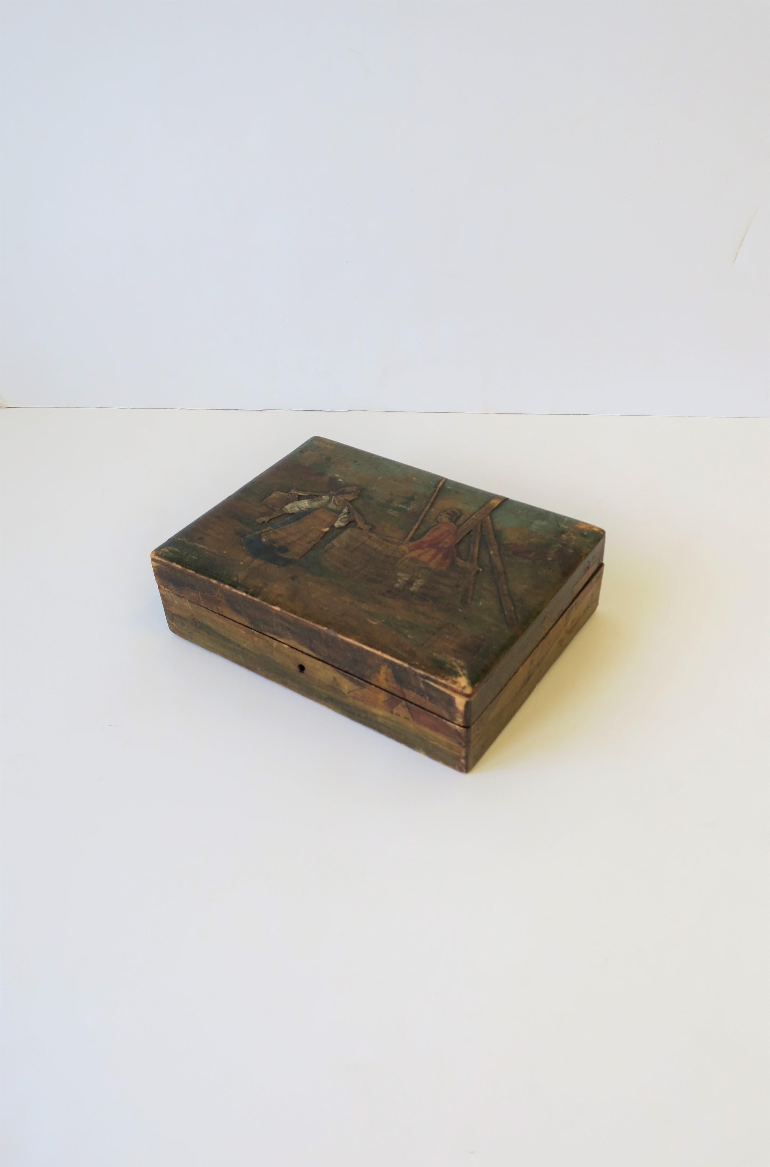 Antique Dutch Wood Box at 1stDibs | ancient carved boxes netherlands ...