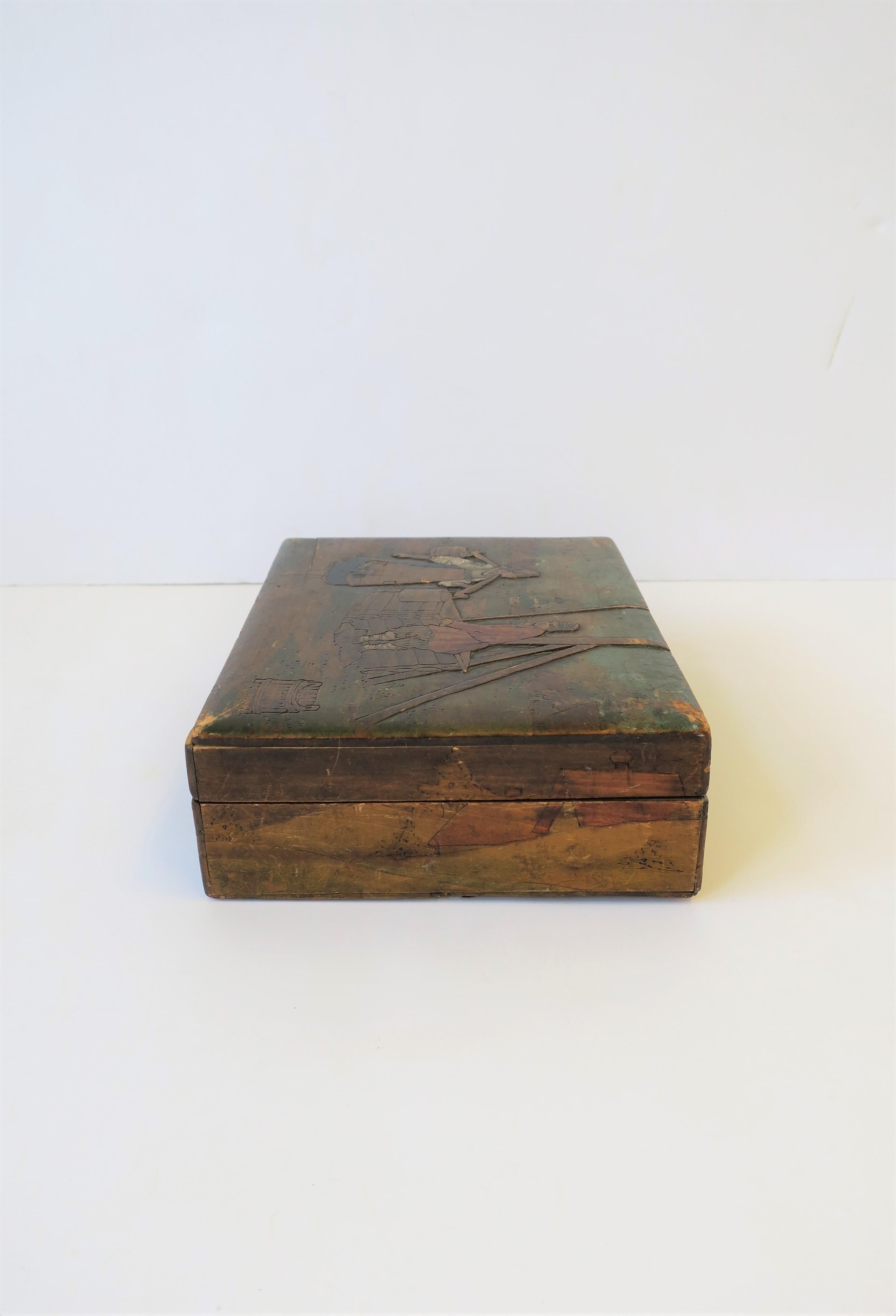 Antique Dutch Wood Box at 1stDibs | ancient carved boxes netherlands ...