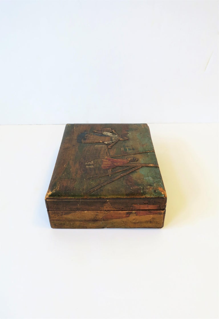 Antique Dutch Wood Box For Sale at 1stDibs