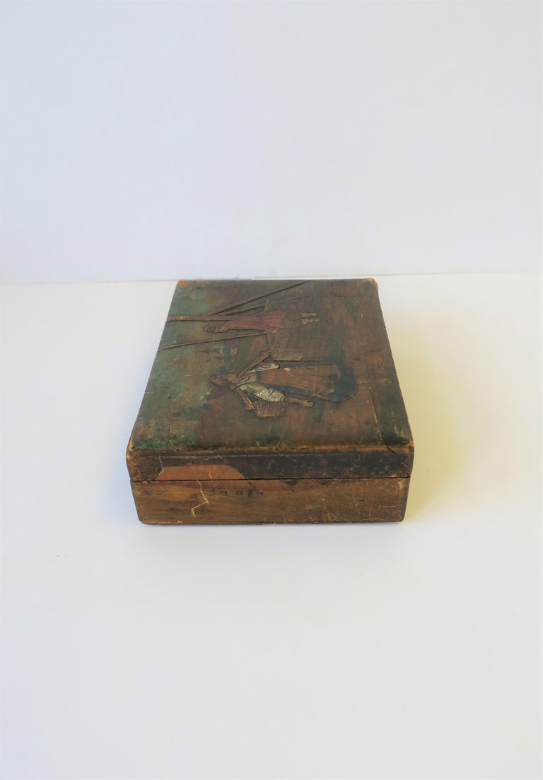 Antique Dutch Wood Box For Sale at 1stDibs