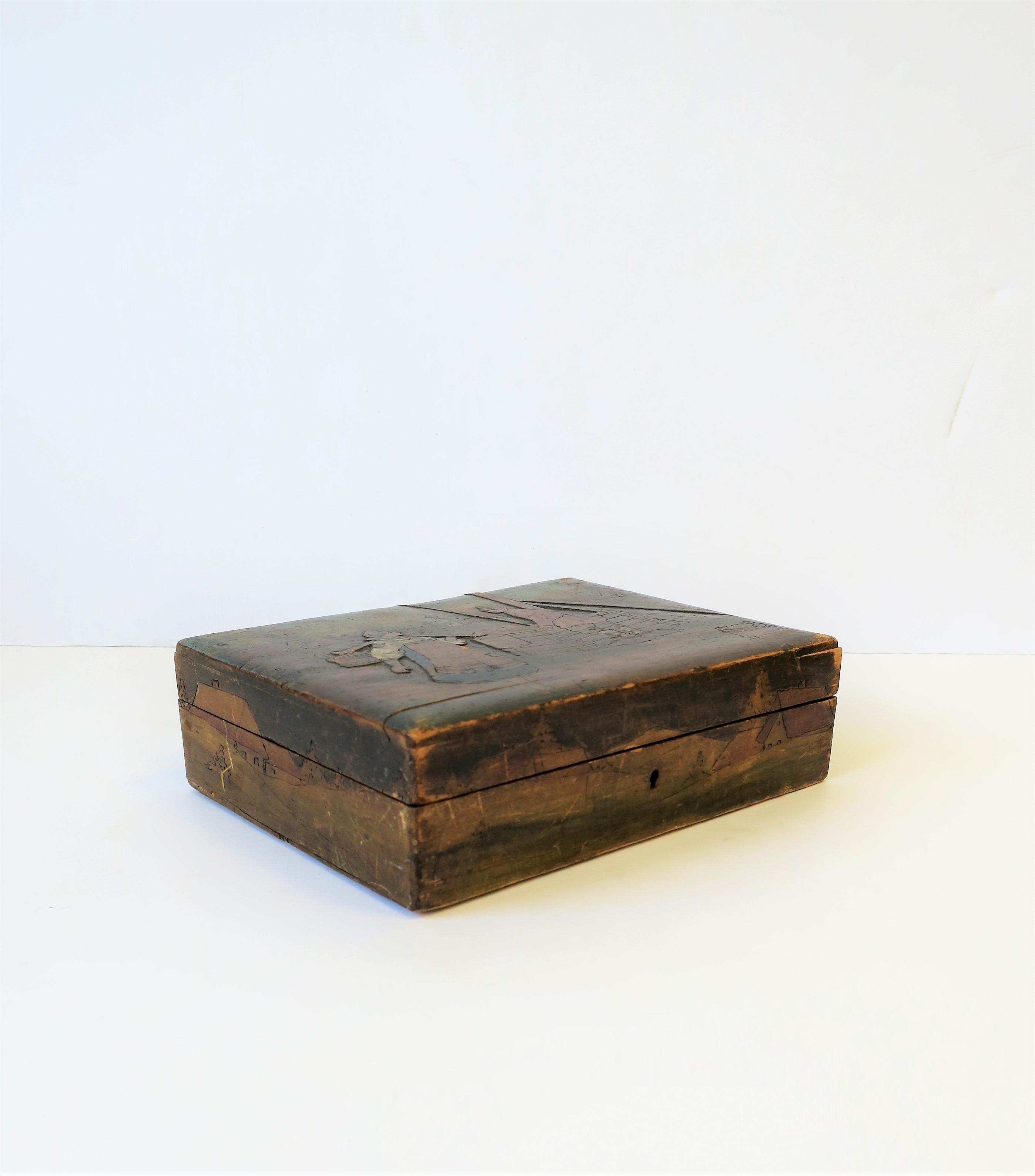 Antique Dutch Wood Box at 1stDibs | ancient carved boxes netherlands ...