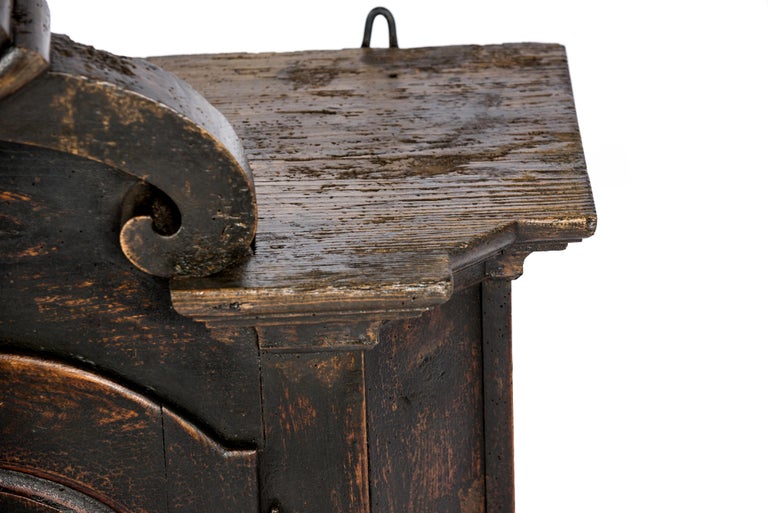 Antique Early 18th-Century Pine and Oak Painted German Baroque Hanging ...