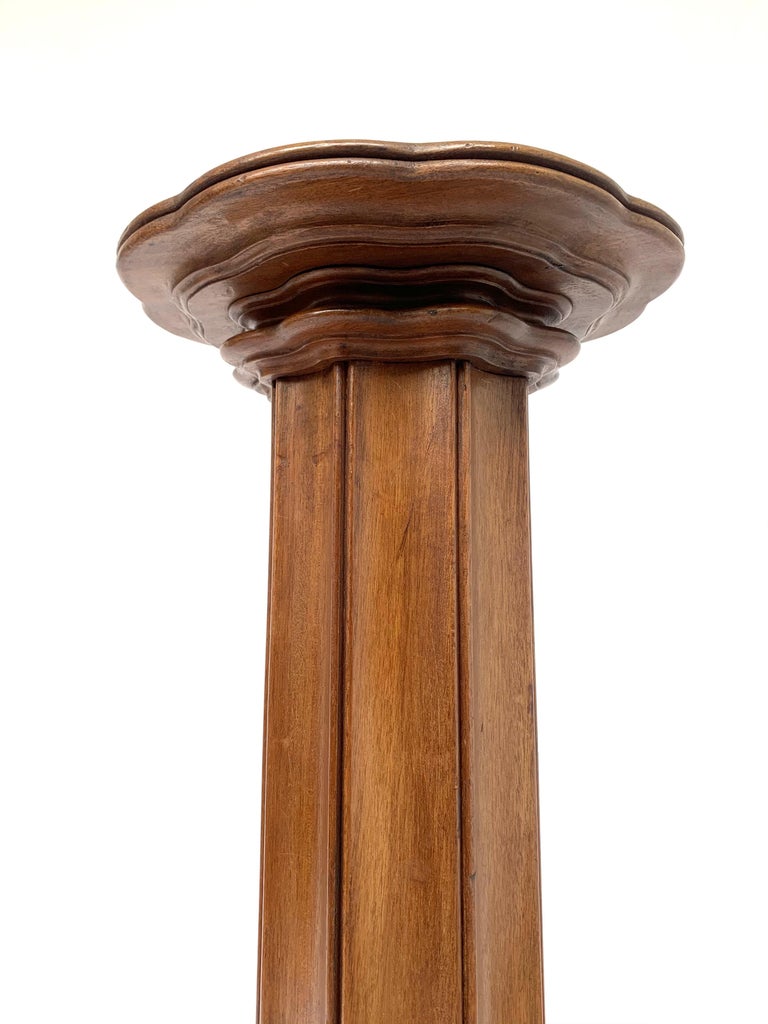 Antique Early 1900s Hand Carved Mahogany Wooden Layered Pedestal ...
