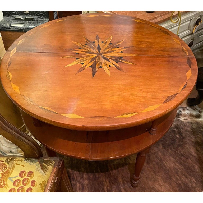 Antique Early 19th Century American Sheraton Inlaid Cherry Table For ...