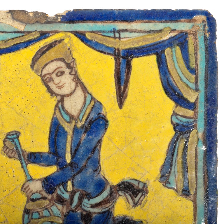 Antique Late 18th Century Persian Islamic Safavid Cuerda Seca Pottery ...