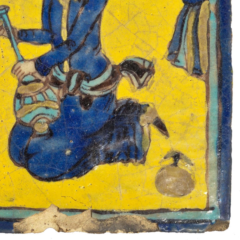 Antique Late 18th Century Persian Islamic Safavid Cuerda Seca Pottery ...