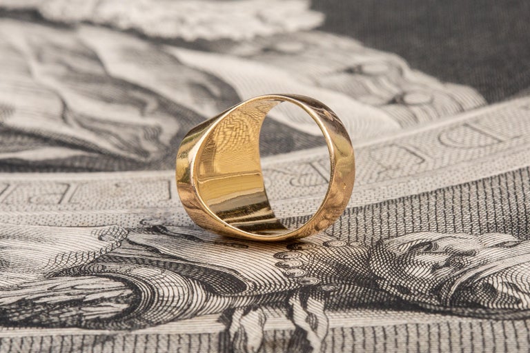 Antique Early 19th Century Signet Ring Set with Ancient Roman 1st-3rd ...