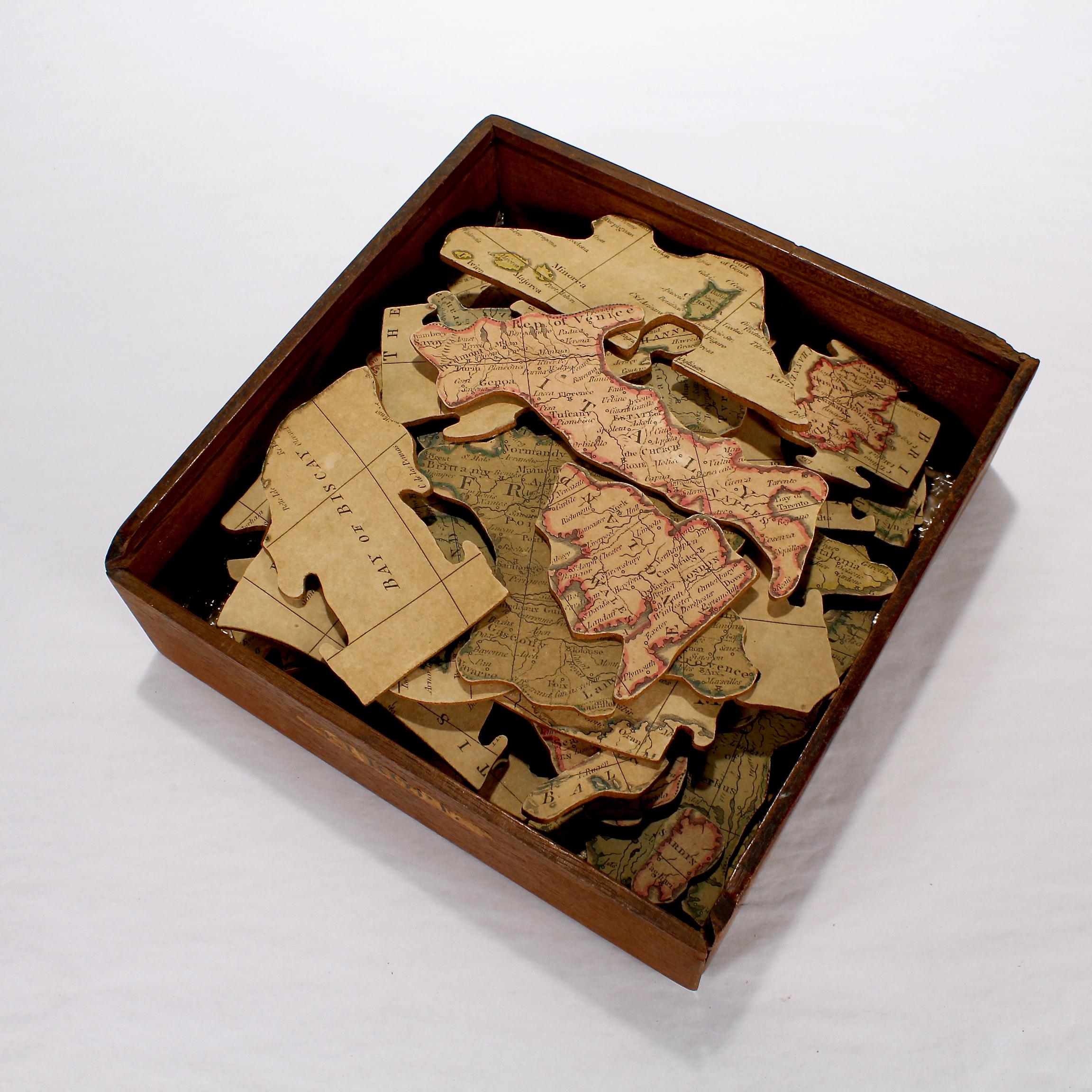 Antique Early 19th Century Wallis's New Dissected Map of Europe Jigsaw ...