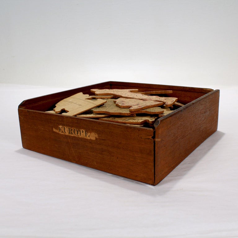 Antique Early 19th Century Wallis''s New Dissected Map of Europe Jigsaw ...