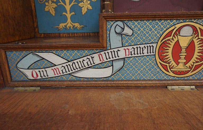 Antique Early 20th Century Carved and Hand Painted Gothic Revival ...