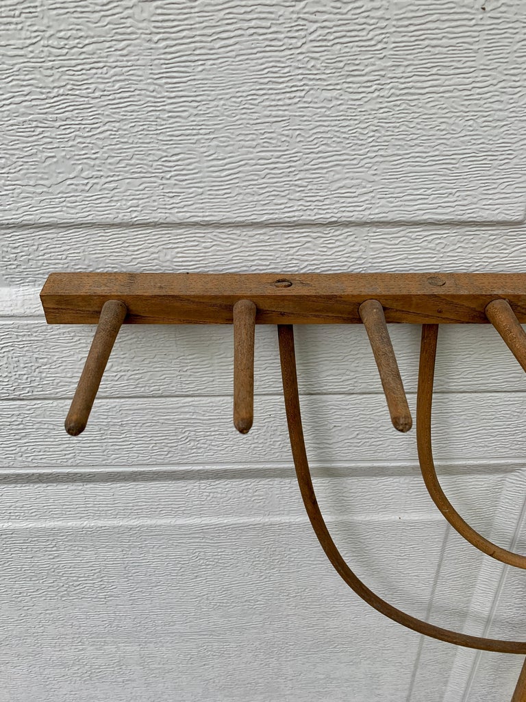 Antique Early 20th Century Hand Made Wooden Hay Rake For Sale at 1stDibs