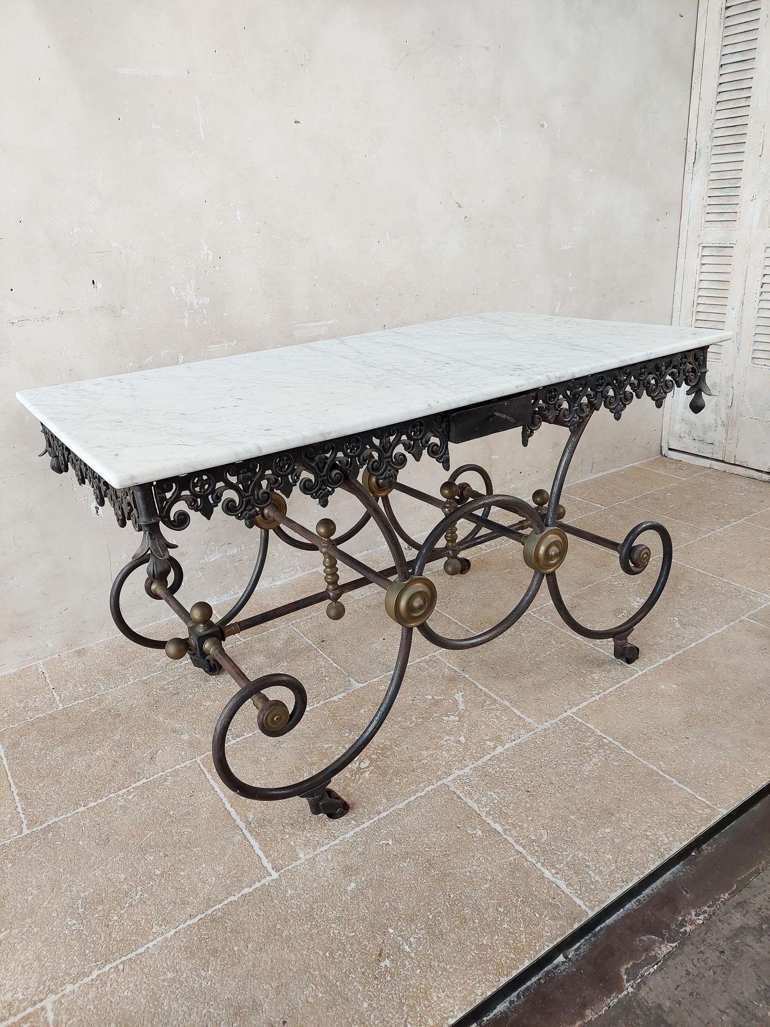 Antique early 20th century luxury butcher's table For Sale at 1stDibs