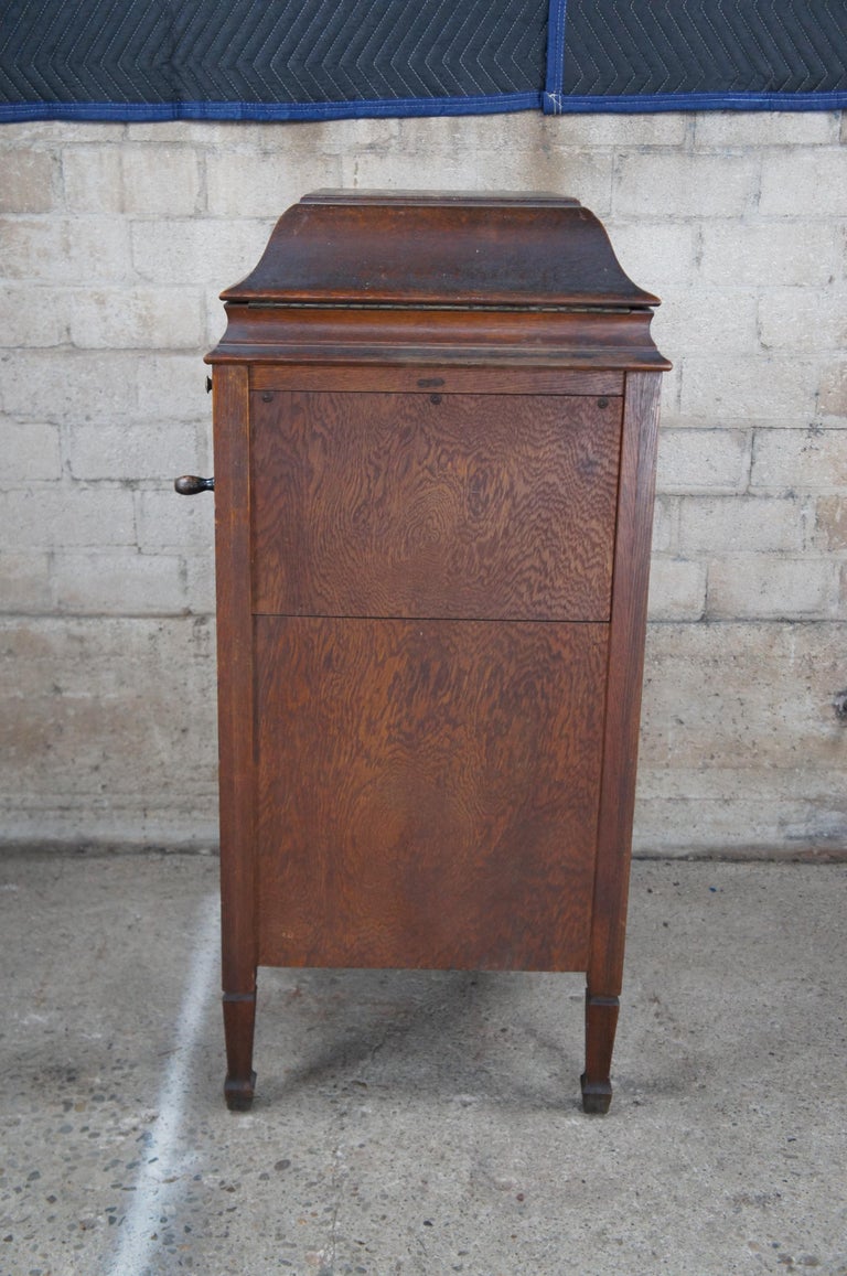 Antique 1918 Model XIII Quartersawn Oak Silvertone Phonograph Victrola ...