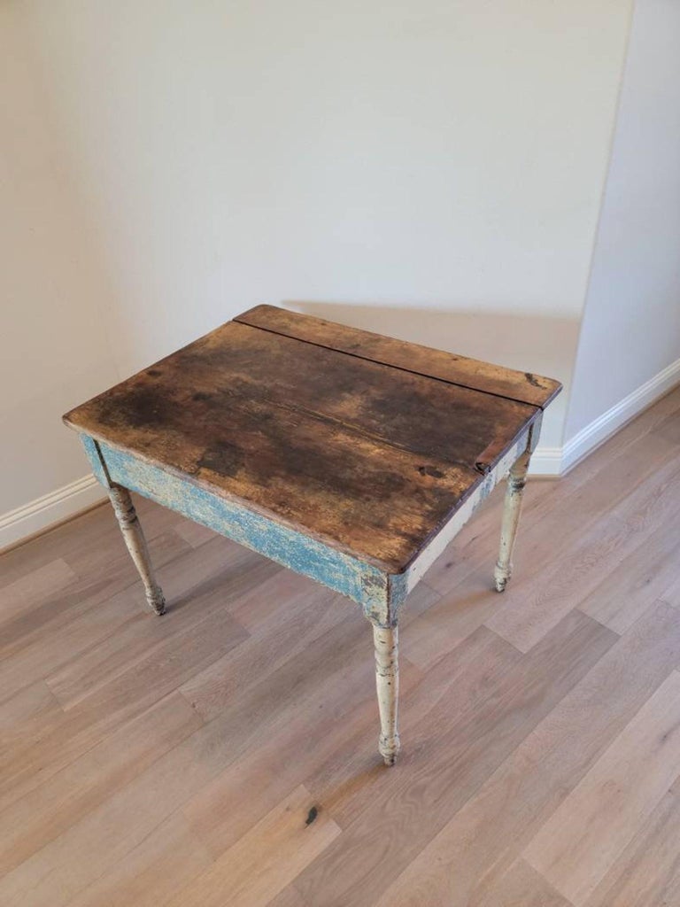 Antique Early American Country Pennsylvania Dutch Farmhouse Work Table ...