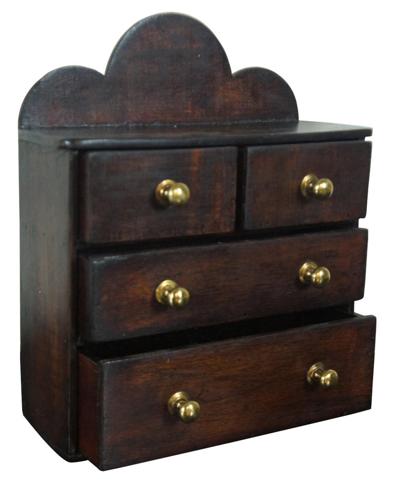 Antique Early American Miniature Salesman Sample Dresser Chest of ...
