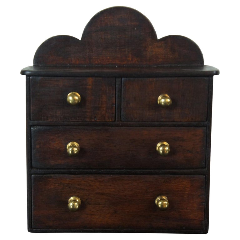 Antique Early American Miniature Salesman Sample Dresser Chest of ...