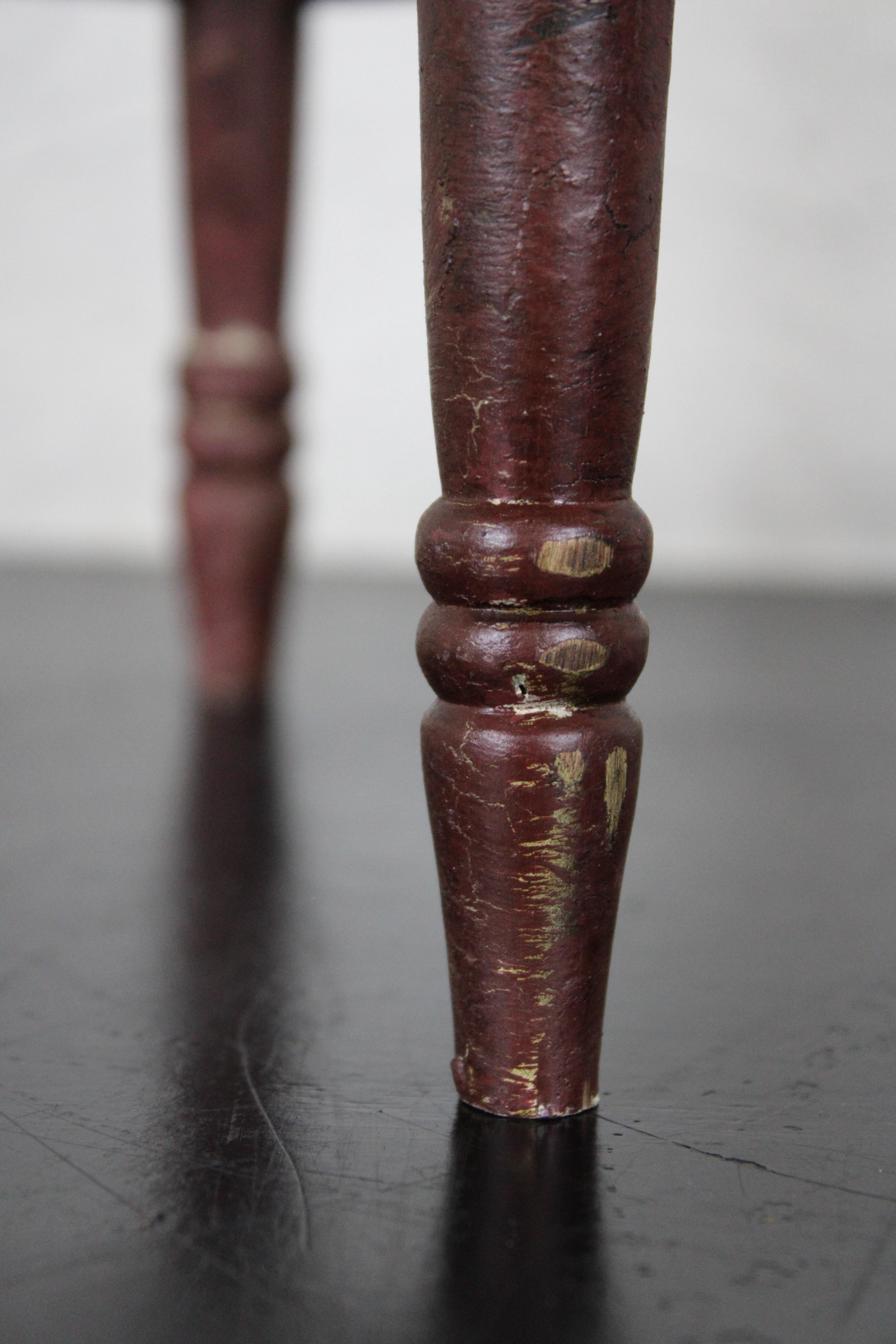 Antique Early American Spool Leg Miniature Stool Side Table Dollhouse ...