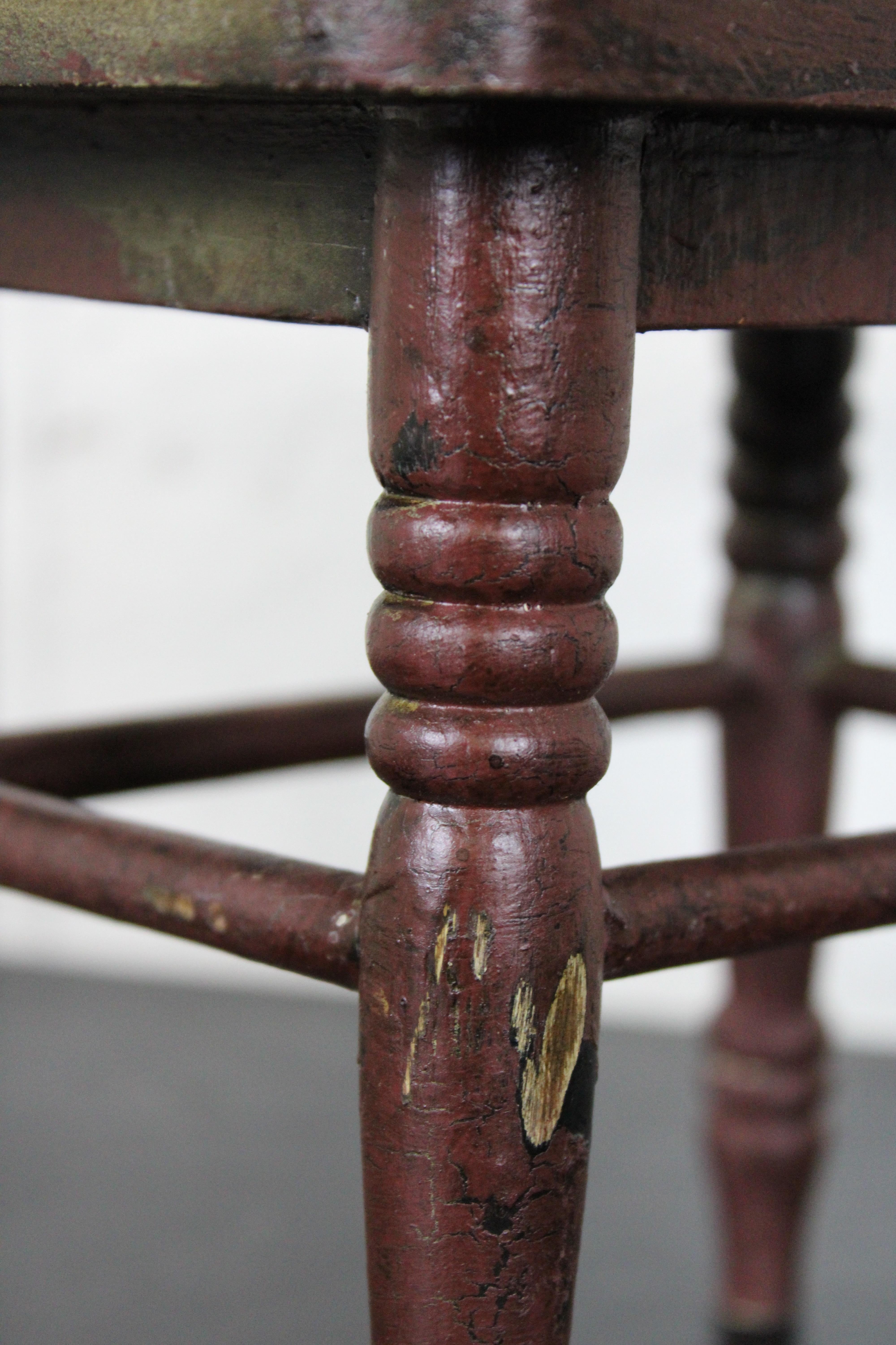 Antique Early American Spool Leg Miniature Stool Side Table Dollhouse ...