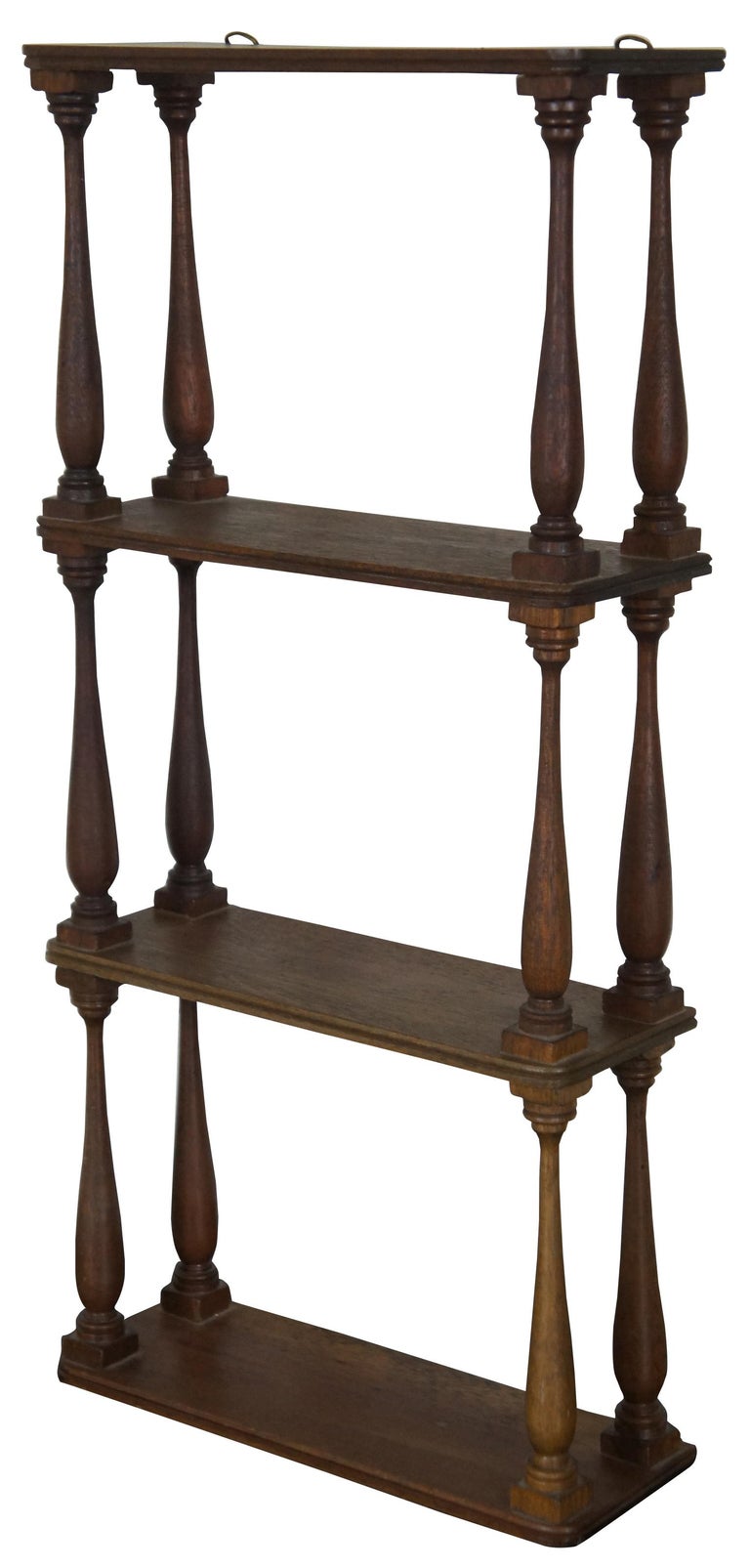 Antique Early American Walnut Hanging Miniature Étagère Curio Shelf ...