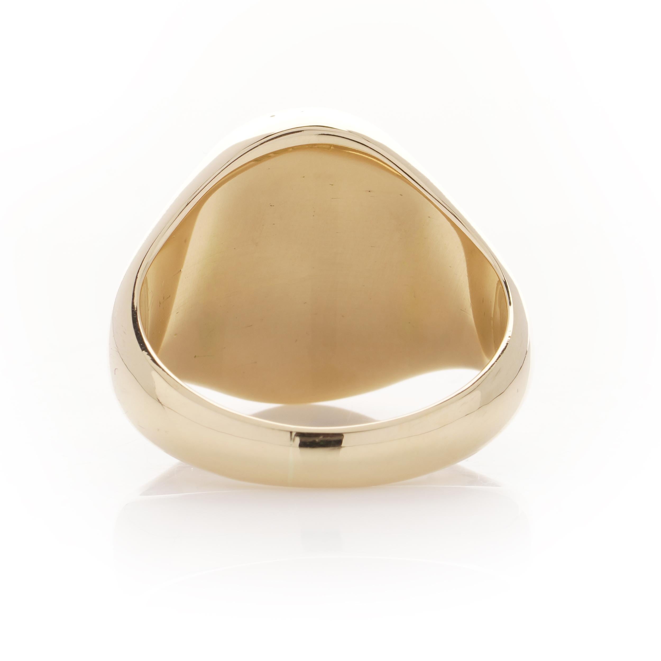 Antique Early Edwardian 18 Karat Yellow Gold Oval Shaped Signet Ring ...