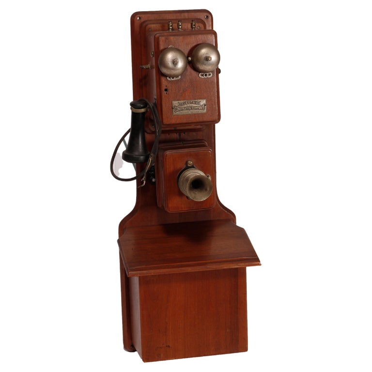 Antique Early Electric Construction Co. Syracuse NY Walnut Wall ...