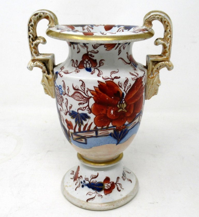 Antique Early English Chinoiserie Masons Ironstone China Urn Vase Fence ...