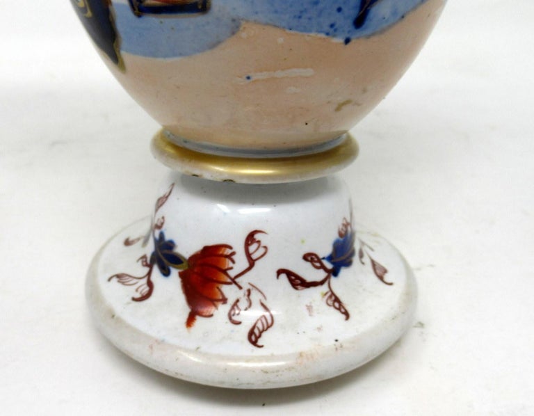 Antique Early English Chinoiserie Masons Ironstone China Urn Vase Fence ...