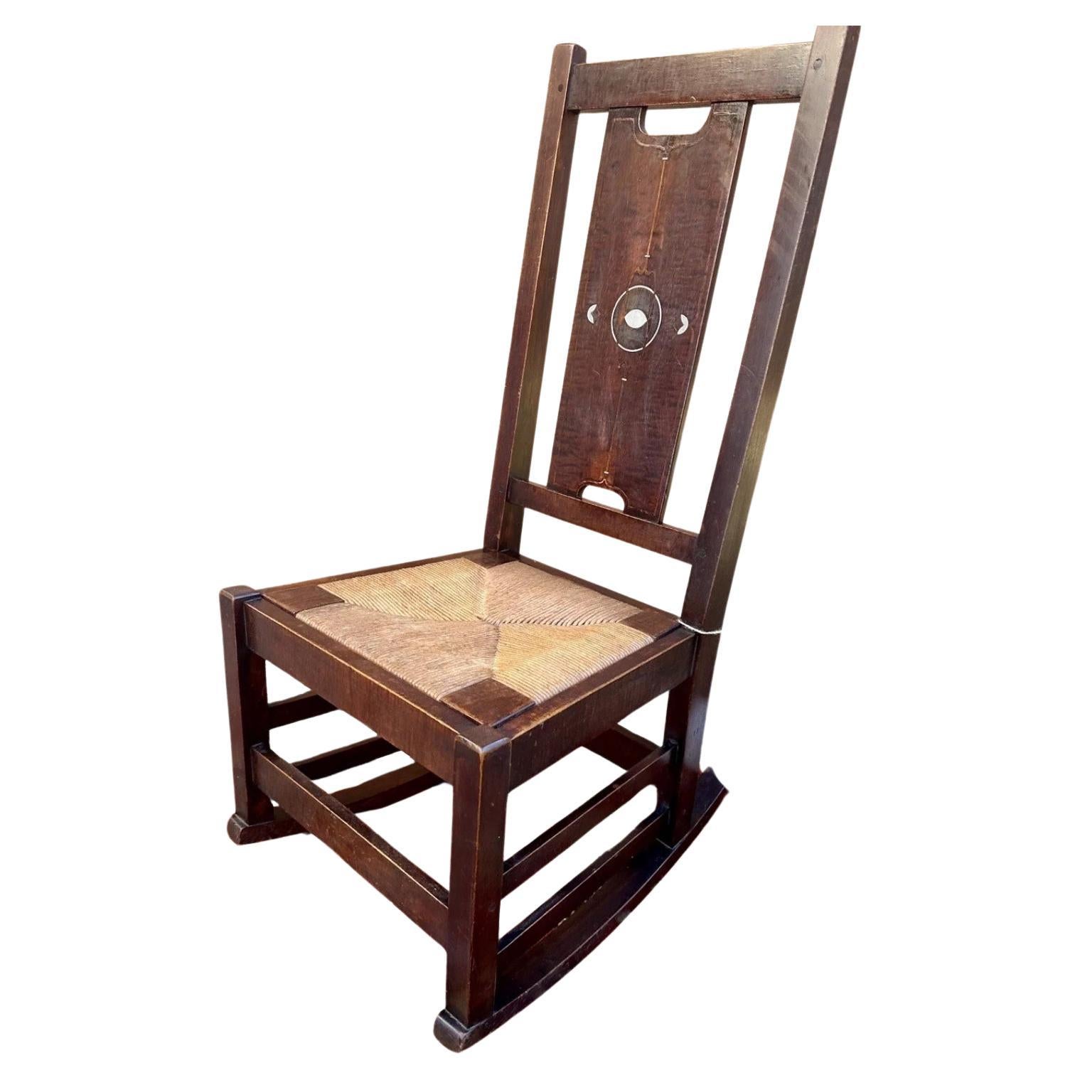 Antique Rocking Chair - Charles Rohlfs Style - Stickley Era - W7212 For ...