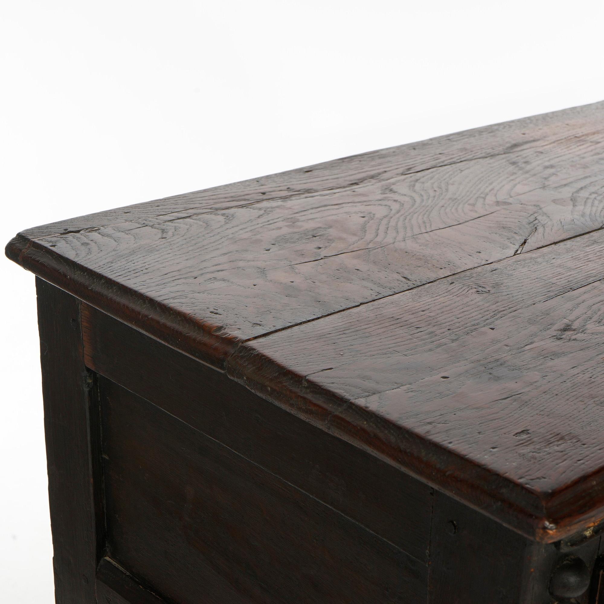 Antique Early Jacobean Carved English Oak Triple Drawer Sideboard 18th ...