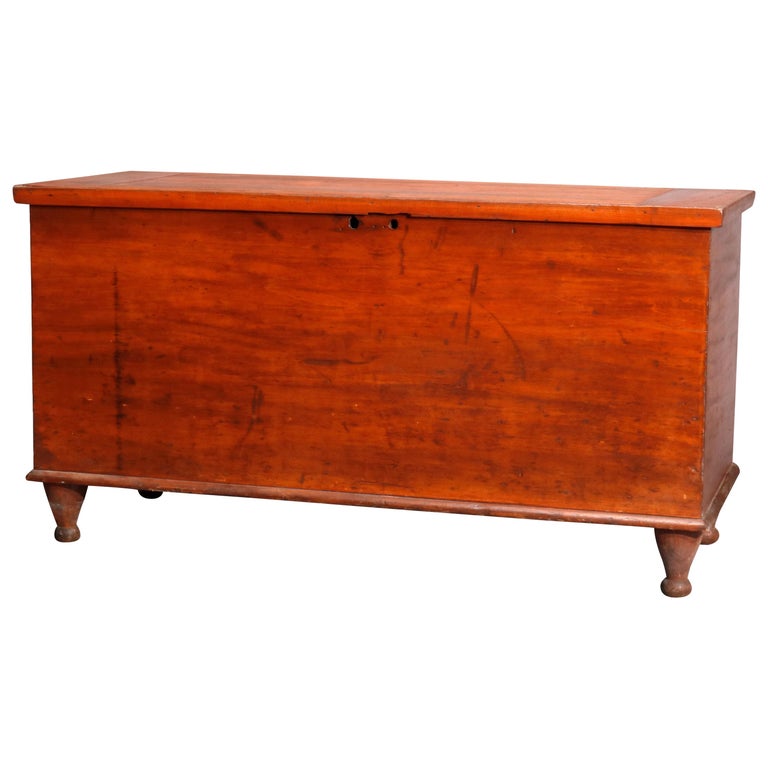 Antique Early Primitive American Cherry Blanket Chest, 19th Century at ...