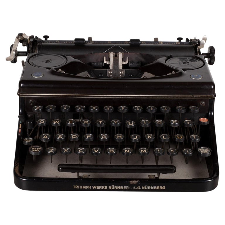 Antique East German Triumph Werke A.G. Nurnberg Typewriter, c.1925 For ...