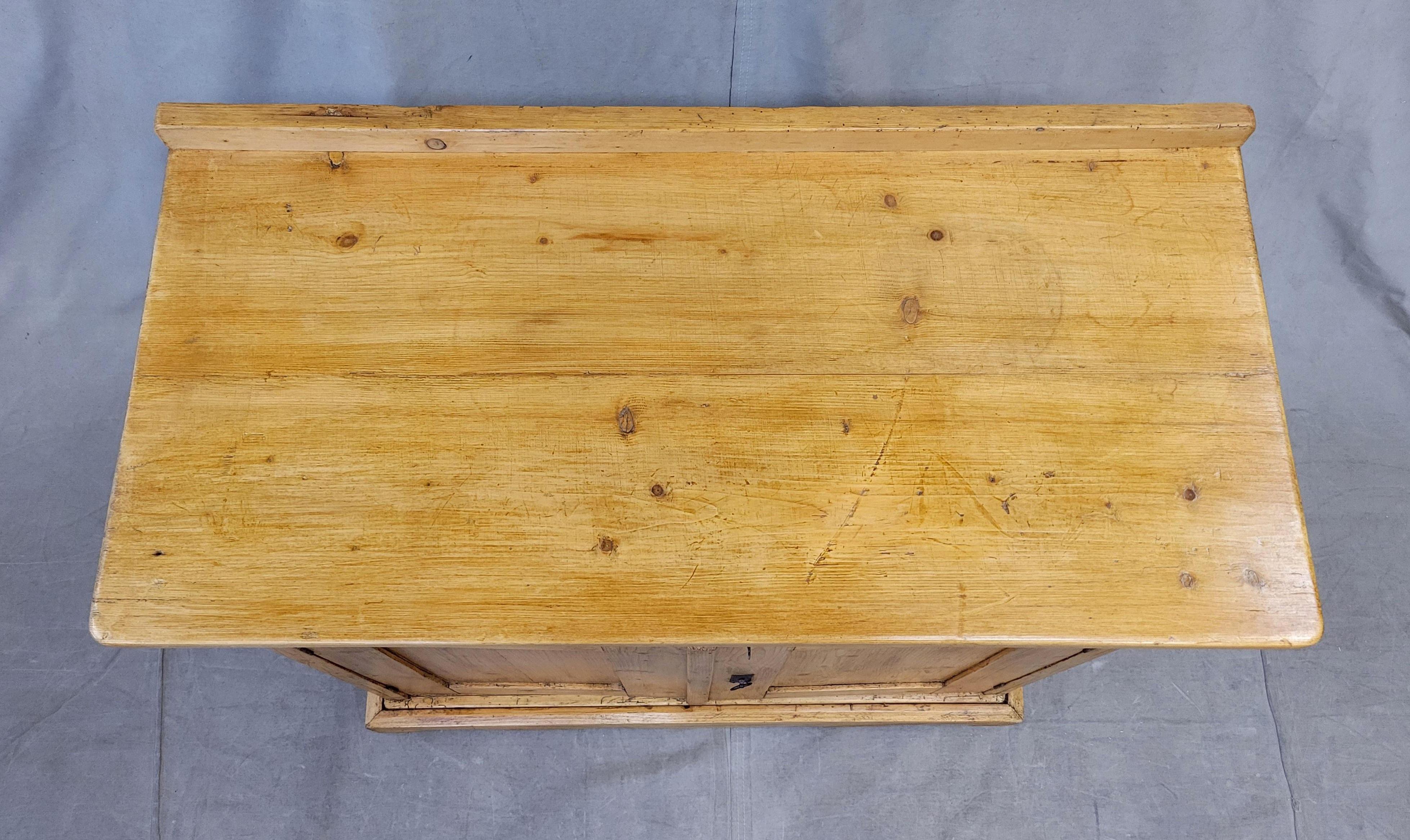 Antique Eastern European Natural Pine Sideboard Cabinet For Sale at 1stDibs