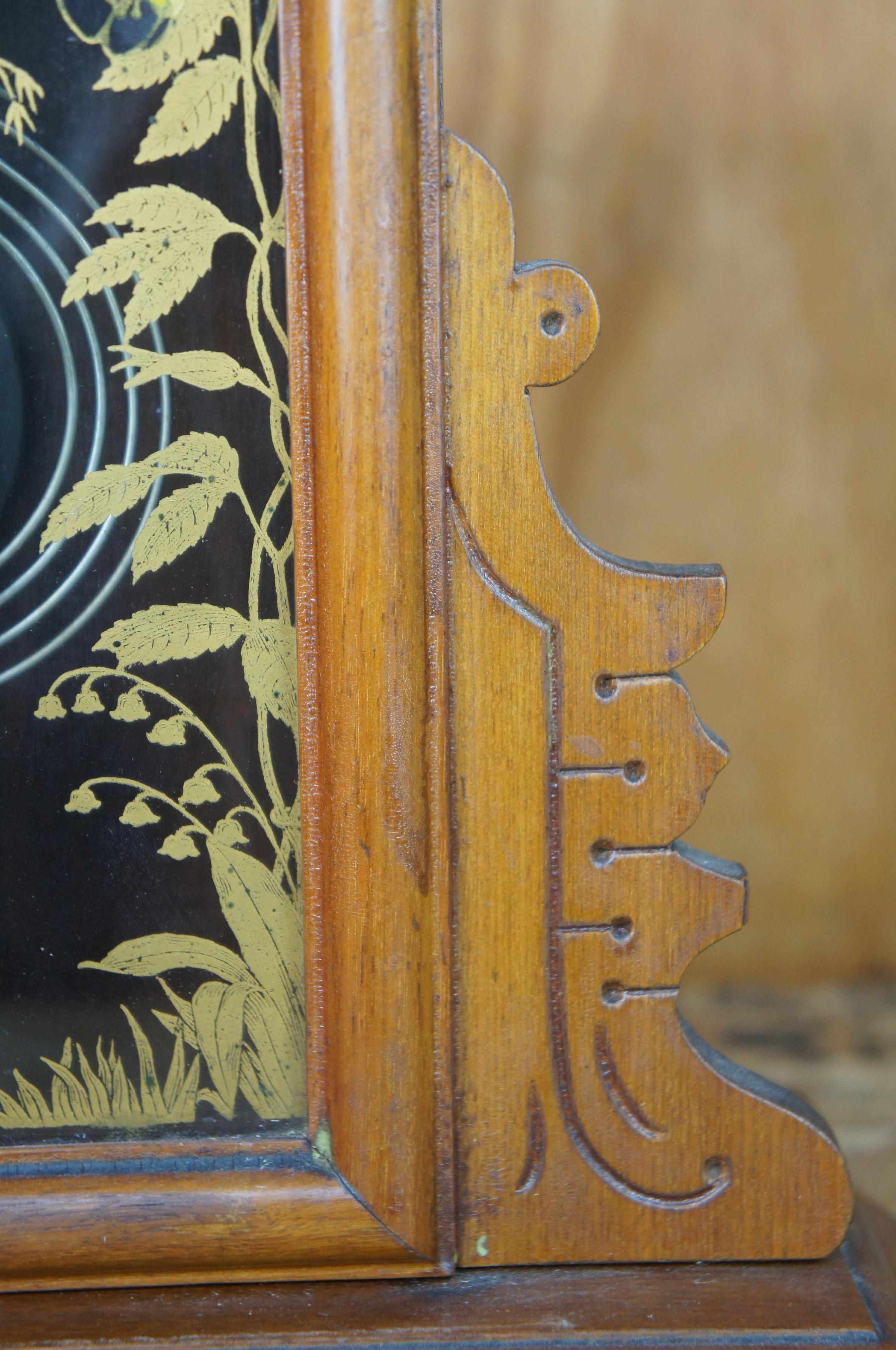 Antique Eastlake Victorian EN Welch MFG Co 8 Day Walnut Mantel Parlor ...