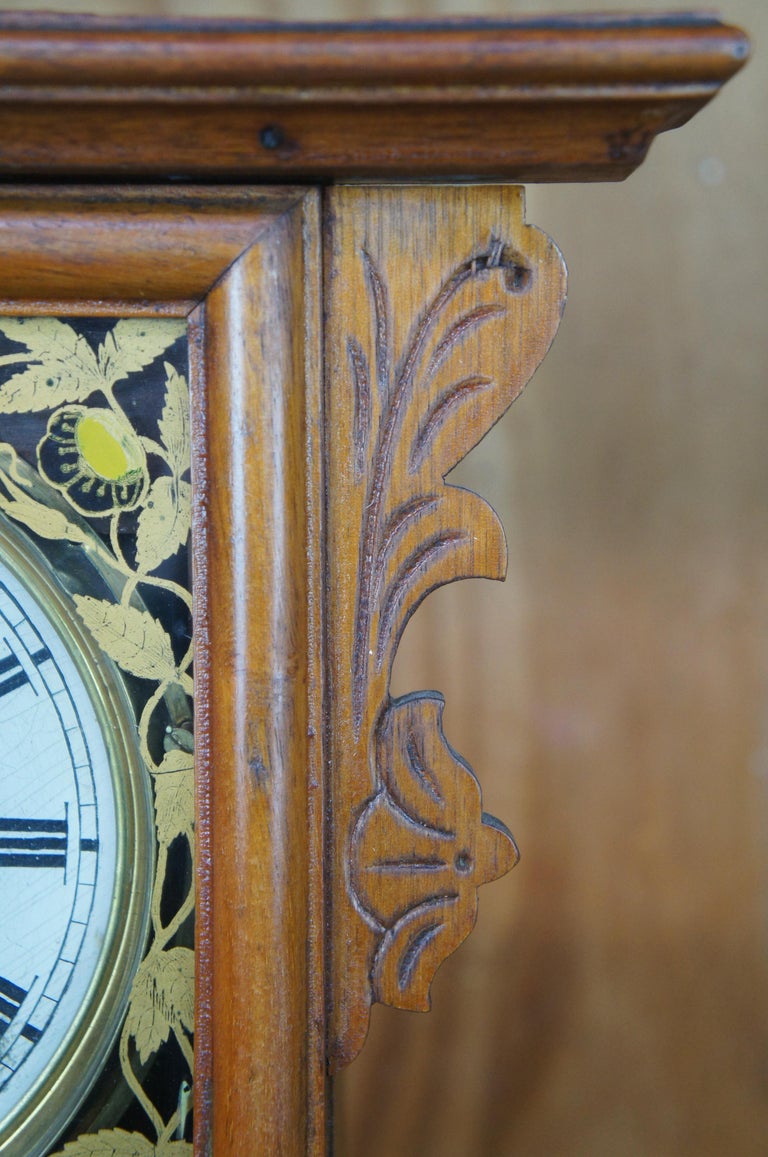 Antique Eastlake Victorian EN Welch MFG Co 8 Day Walnut Mantel Parlor ...