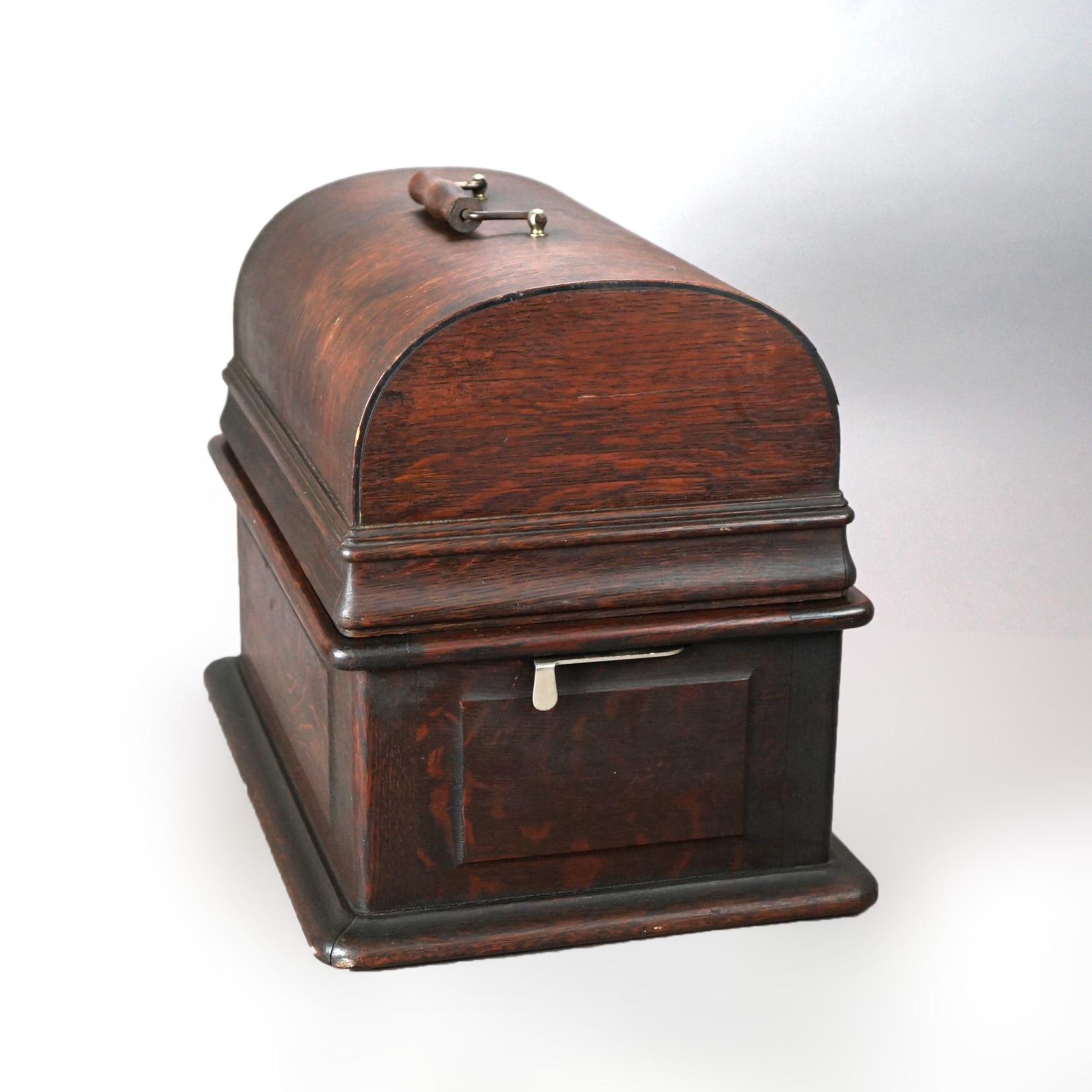 Antique Edison Triumph Oak Cylinder Phonograph, Working, c1905 For Sale ...