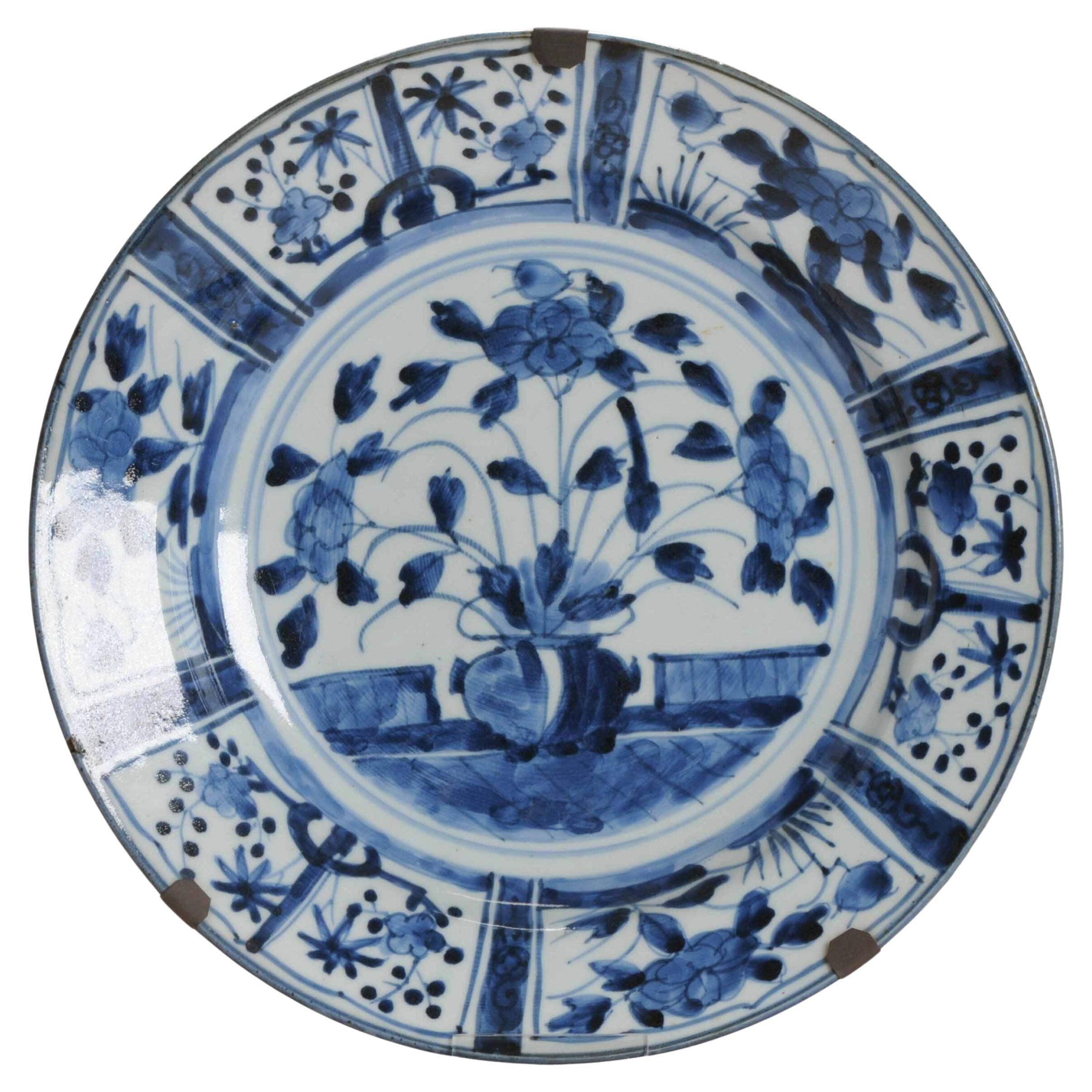 Antique Edo Period Japanese Porcelain Plate Arita Kraak Dish, 1700 For ...