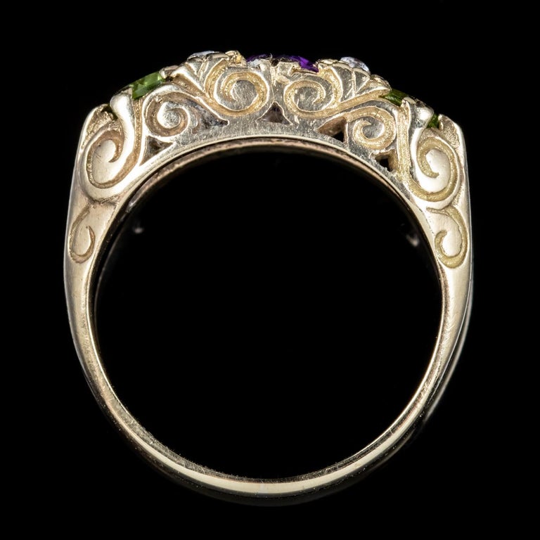Antique Edwardian 9 Carat Gold Suffragette Ring Dated 1917 at 1stDibs