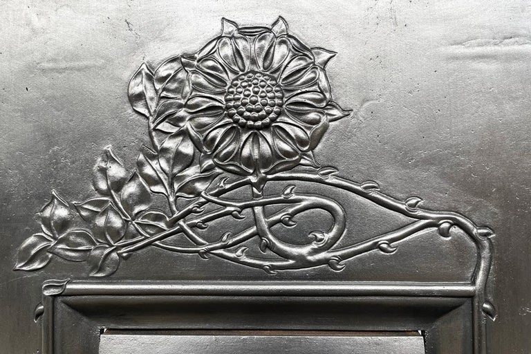 Antique Edwardian Arts and Crafts Cast Iron Combination Fireplace For ...