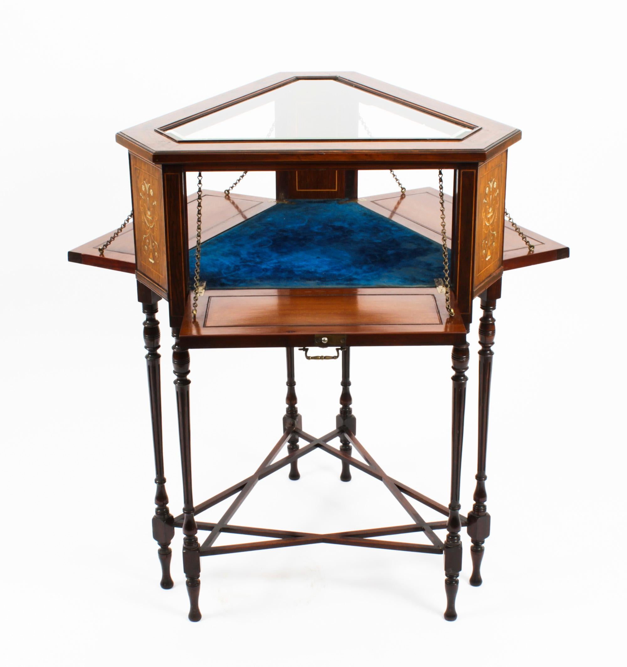 Antique Edwardian Bijouterie Display Table Cabinet 19th C at 1stDibs ...