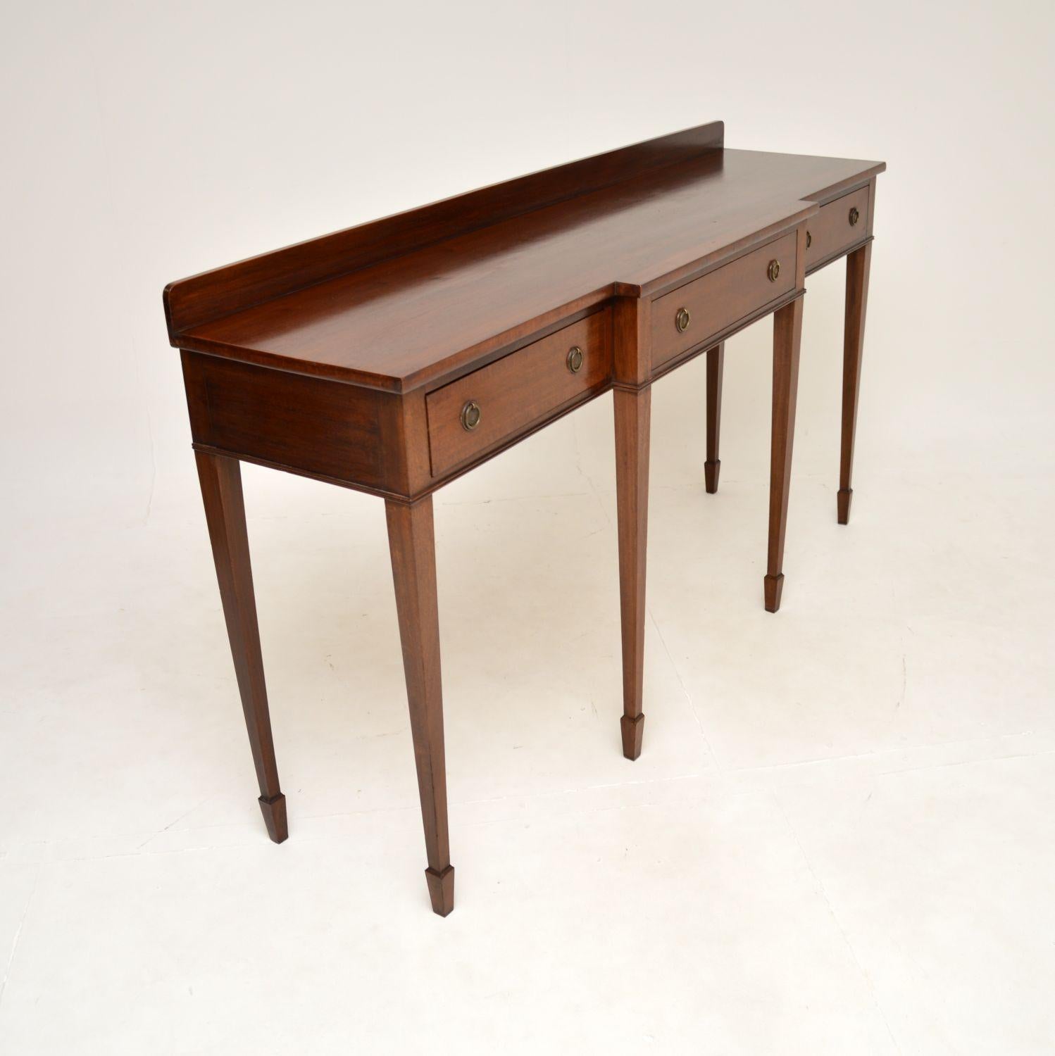 Antique Edwardian Breakfront Console Table For Sale at 1stDibs