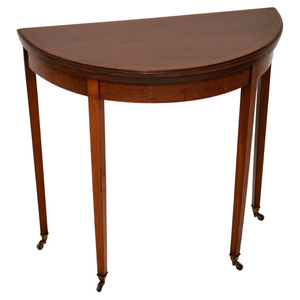 Edwardian Period Adams Style Mahogany Card Table For Sale at 1stDibs