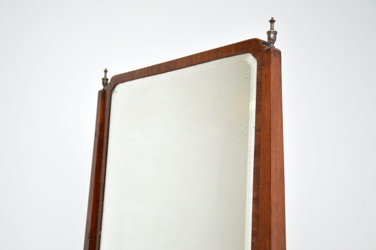 Antique Edwardian Cheval Mirror For Sale at 1stDibs