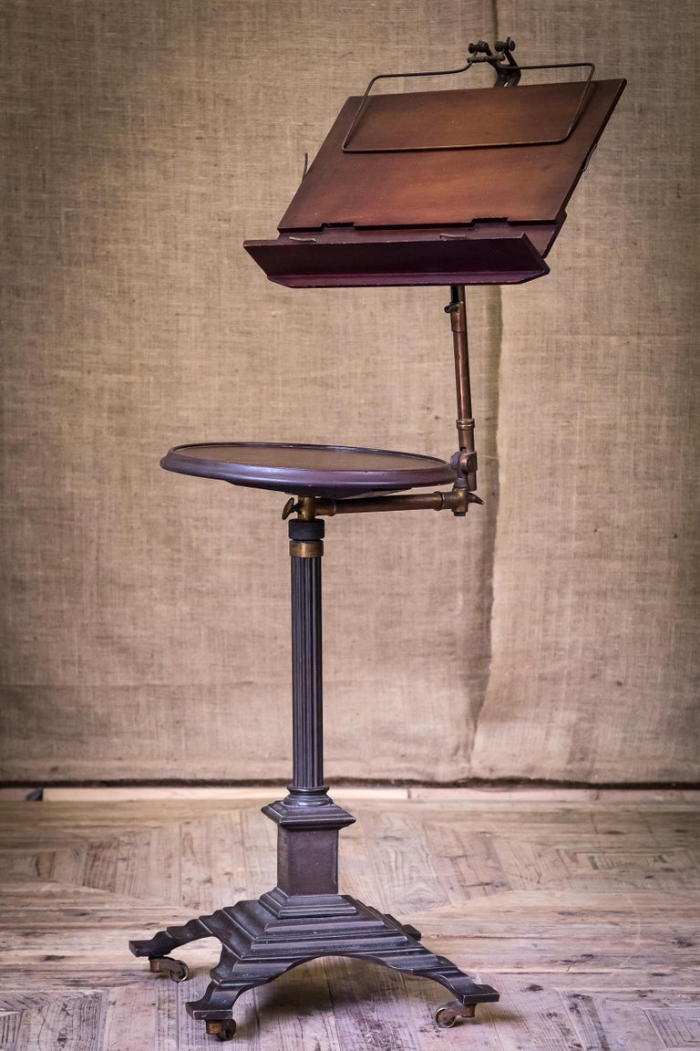 Antique Edwardian Country House Mahogany and Bronze Reading Table at ...