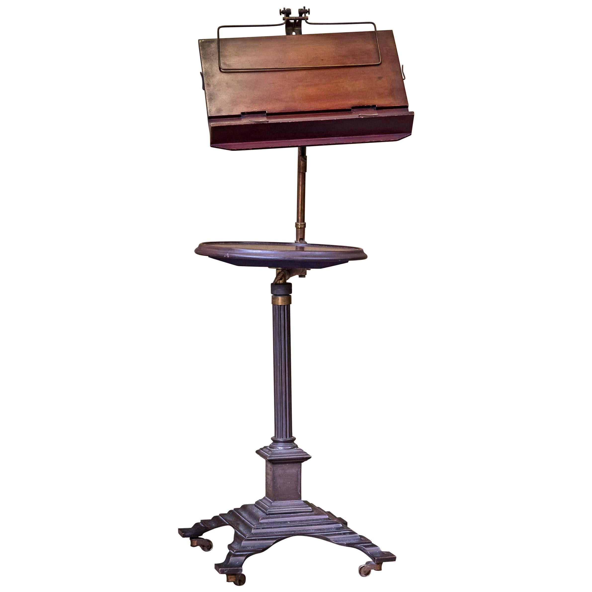 Antique Edwardian Country House Mahogany and Bronze Reading Table at ...