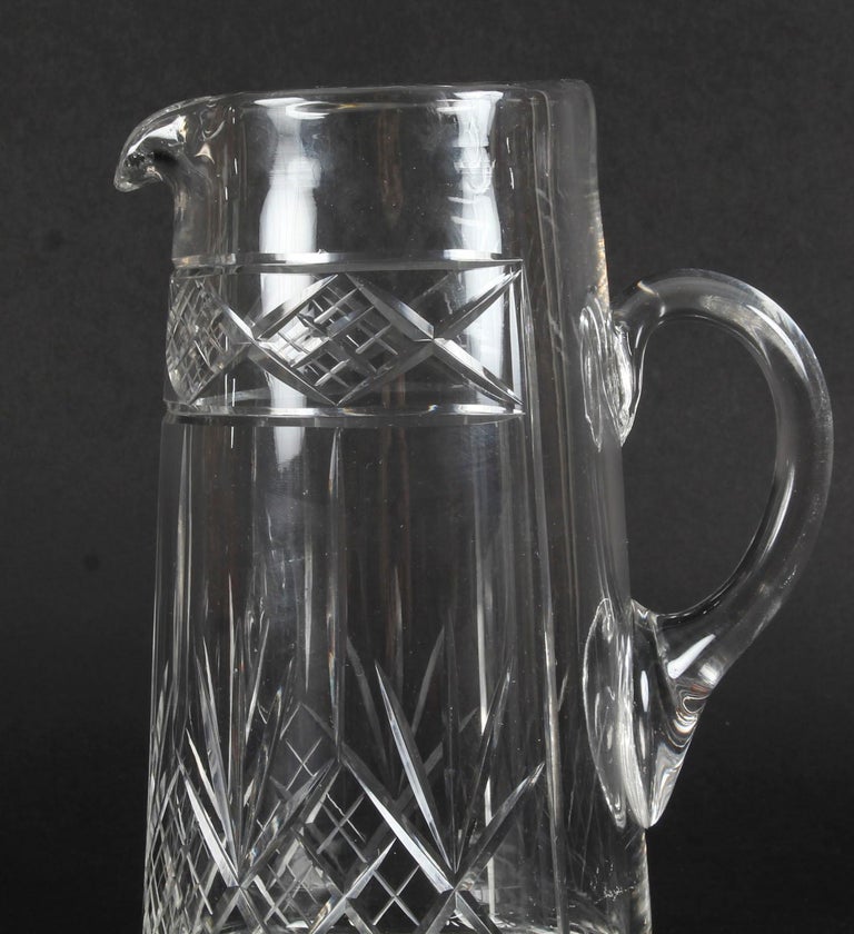 Antique Edwardian Cut Crystal Cocktail Jug Pitcher, Early 20th Century ...