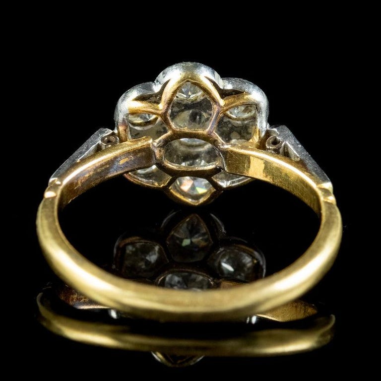 Antique Edwardian Diamond Daisy Ring in 1.10ct of Diamond, circa 1910 ...