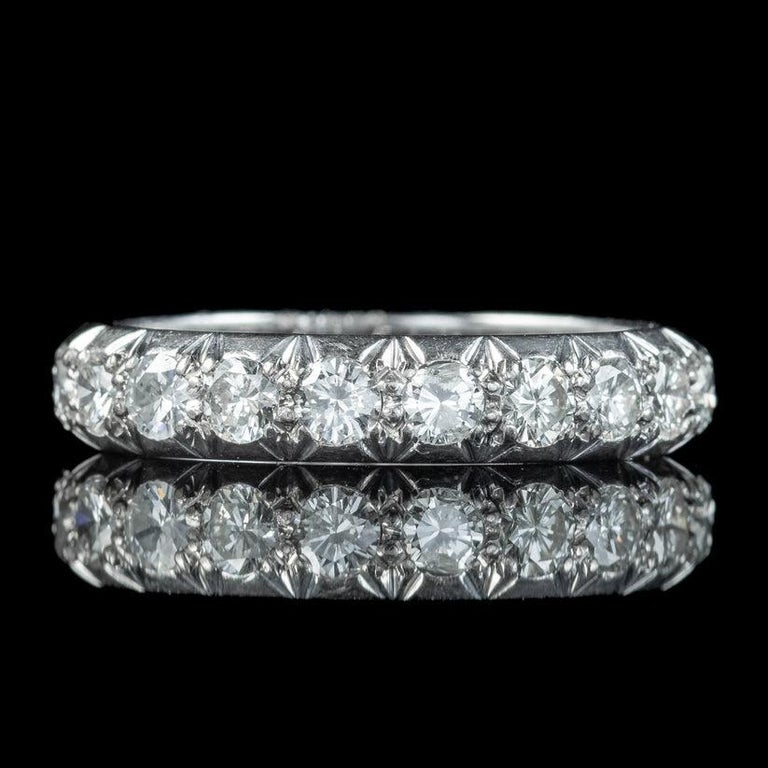 Antique Edwardian Diamond Full Eternity Ring in 3ct For Sale at 1stDibs