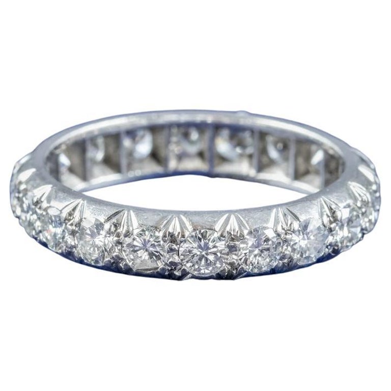 Antique Edwardian Diamond Full Eternity Ring in 3ct For Sale at 1stDibs
